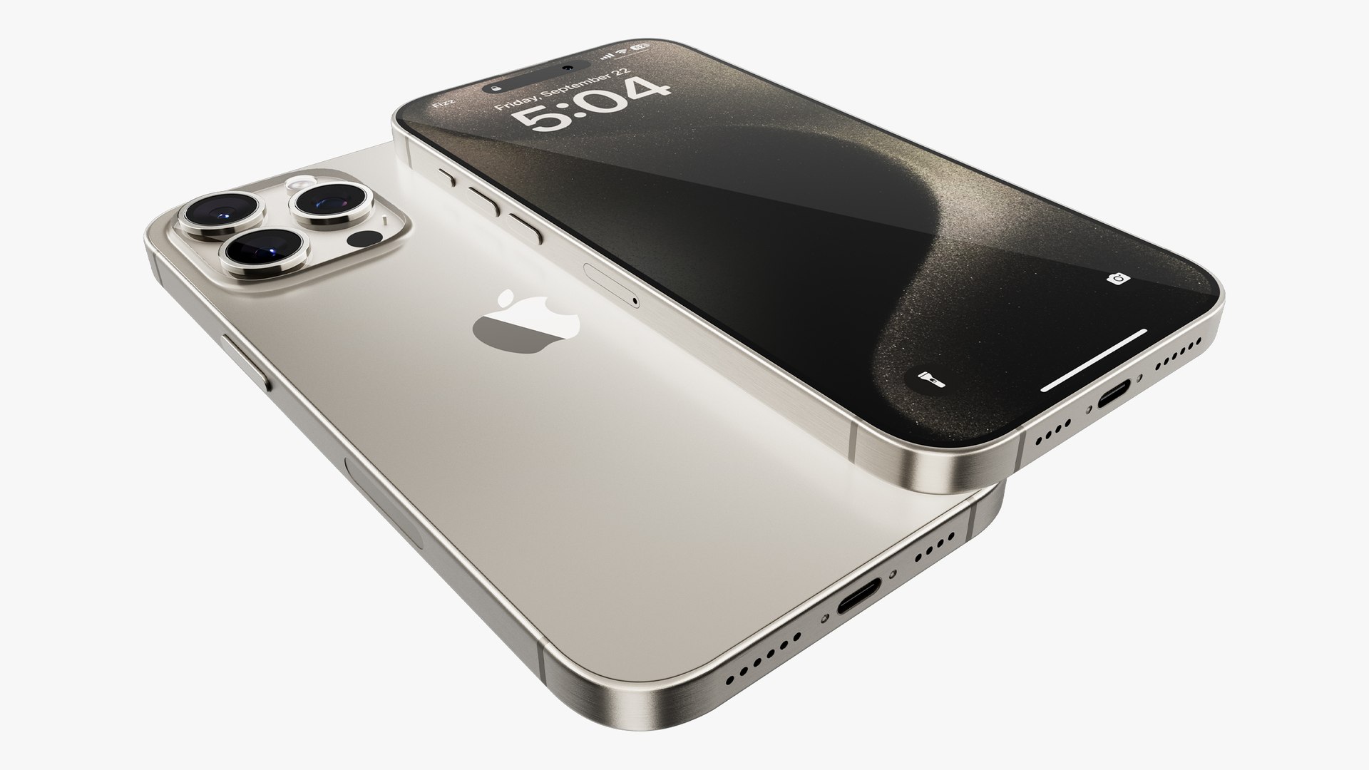 IPhone 15 Pro Max Natural Titanium Model - TurboSquid 2133405