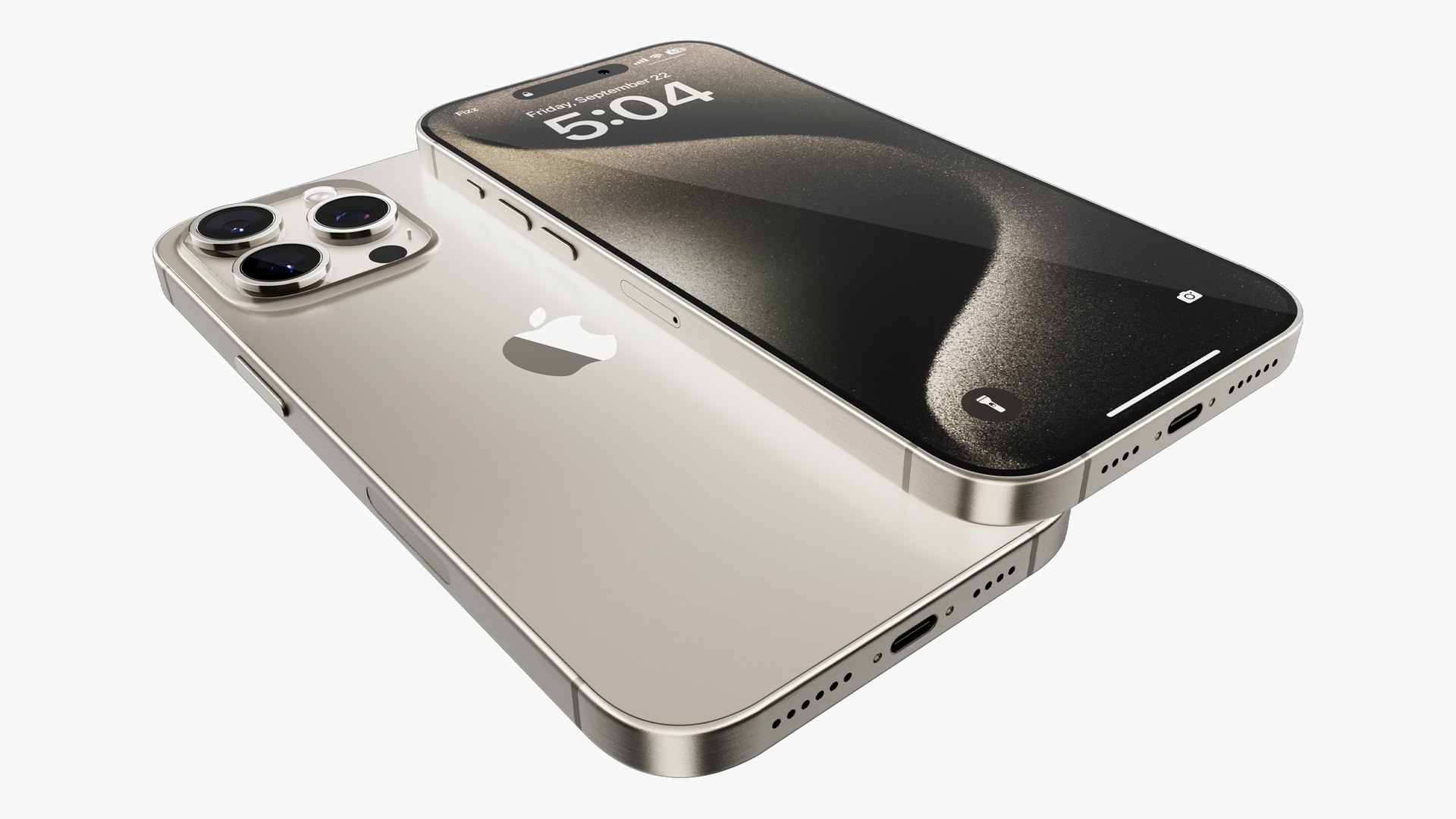 IPhone 15 Pro Max Natural Titanium Model - TurboSquid 2133405