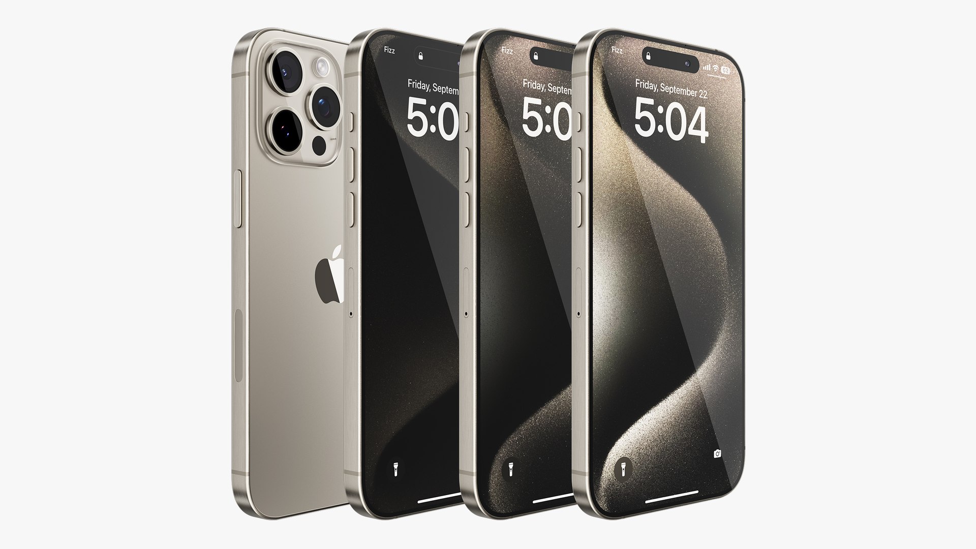IPhone 15 Pro Max Natural Titanium model - TurboSquid 2133405