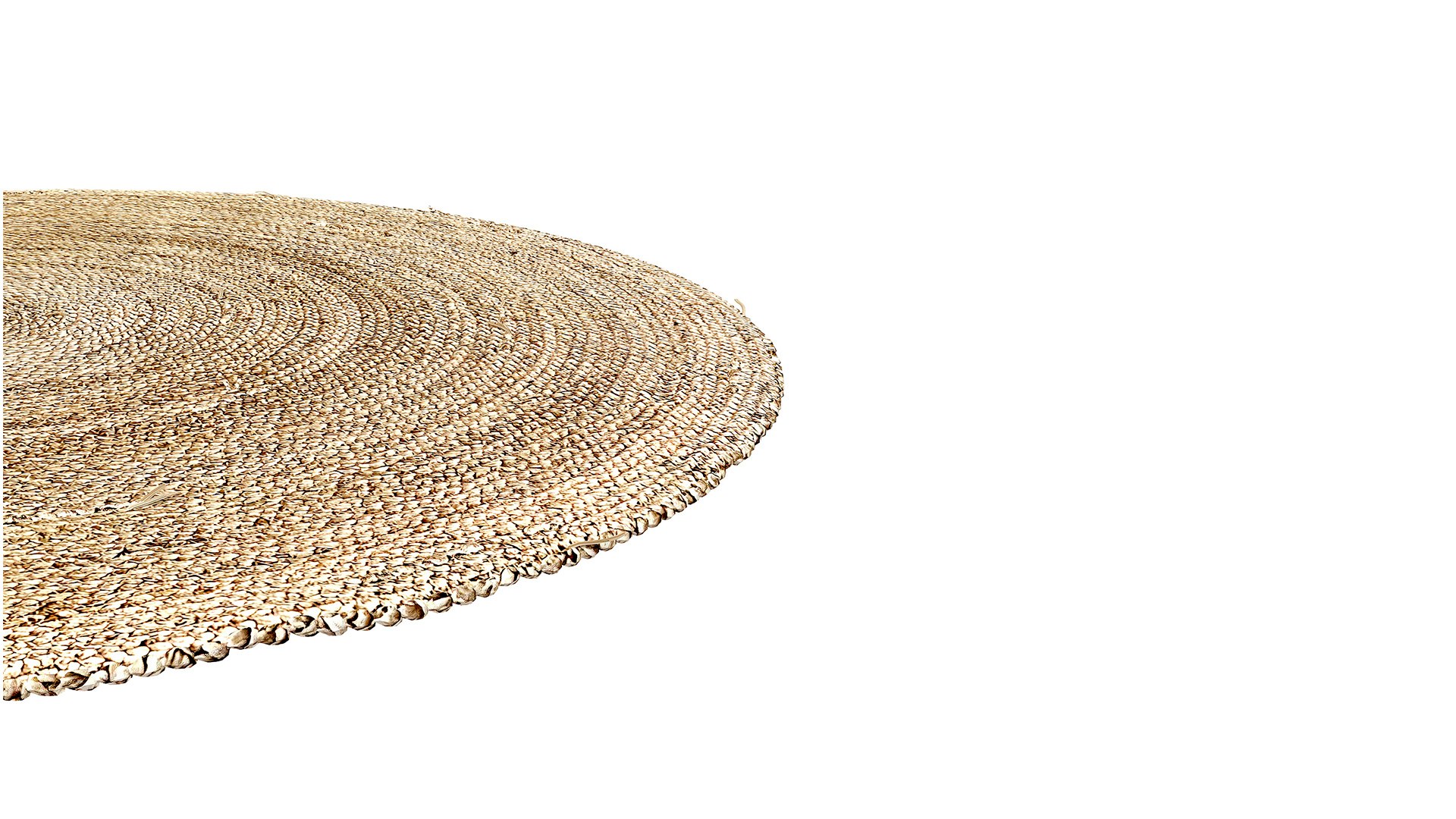 3D model Hausattire Hand Woven Jute Braided Rug Round Natural ...