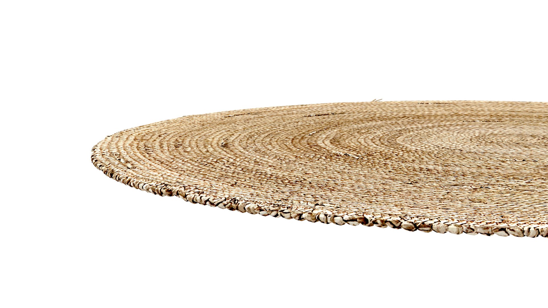 3D model Hausattire Hand Woven Jute Braided Rug Round Natural ...