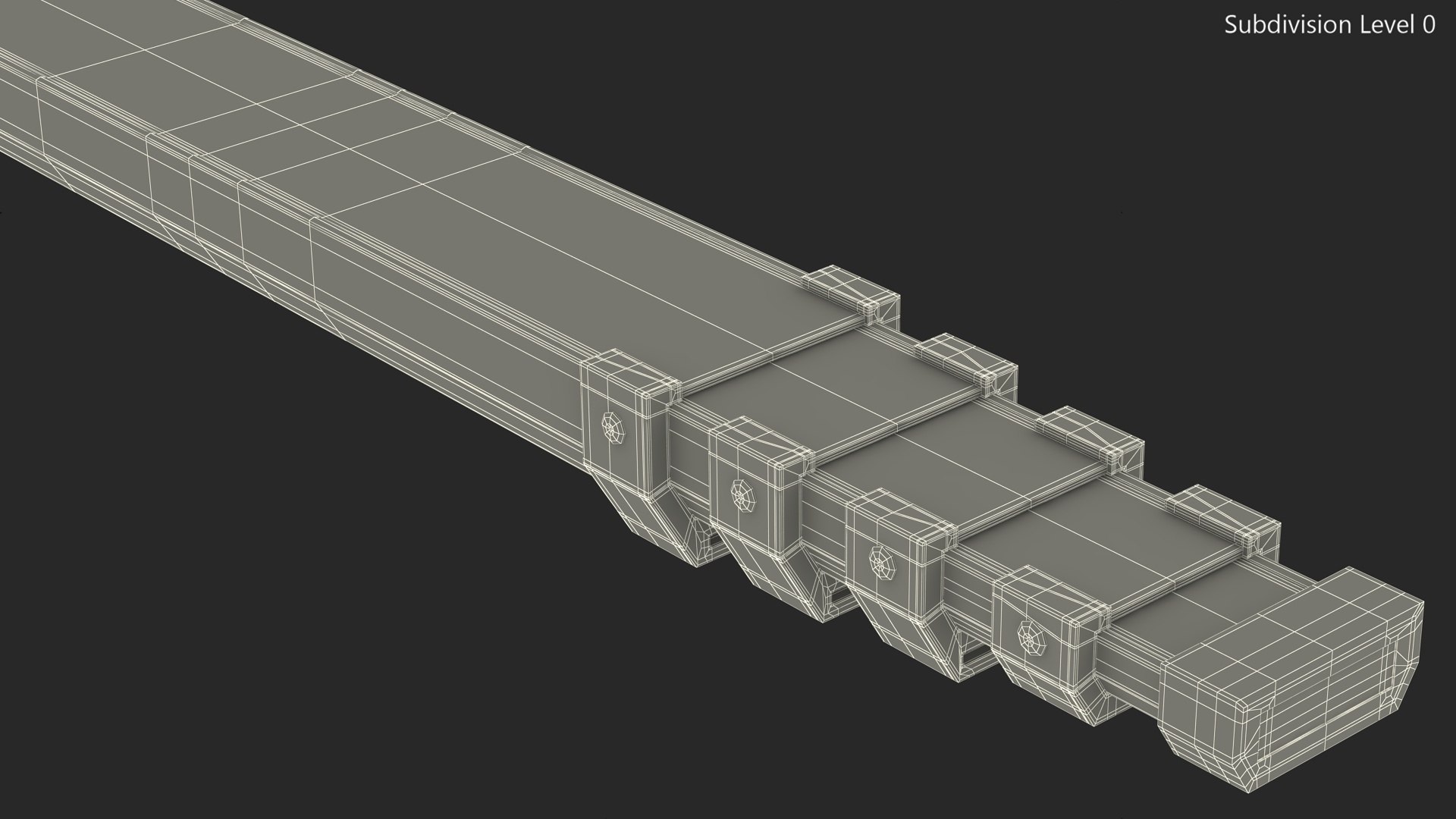 Levelling Telescopic Rail 3D model - TurboSquid 2079643