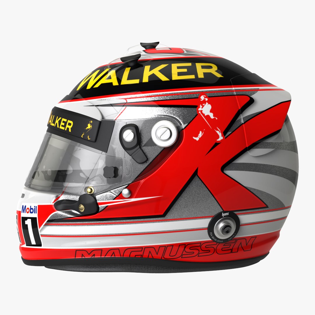 Racing Helmet Kevin Magnussen 3d 3ds