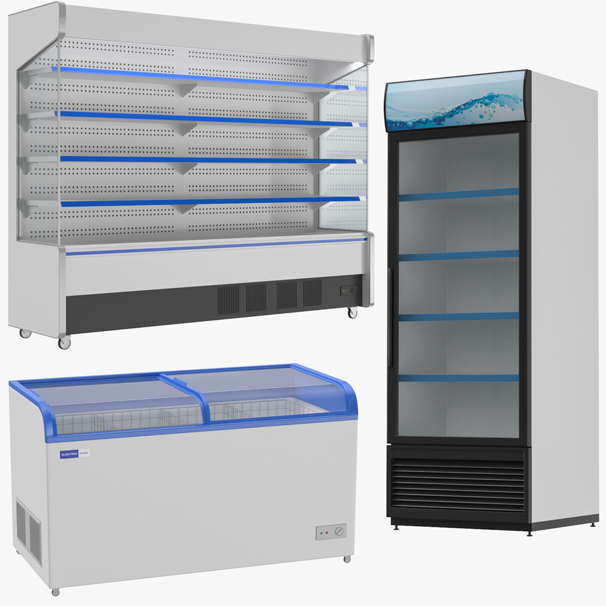 modelo 3d Colección de refrigeradores de supermercado - TurboSquid 1655675