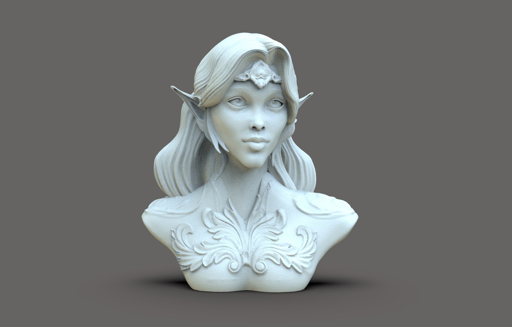 Young Elf Bust 3D Model - TurboSquid 2287927