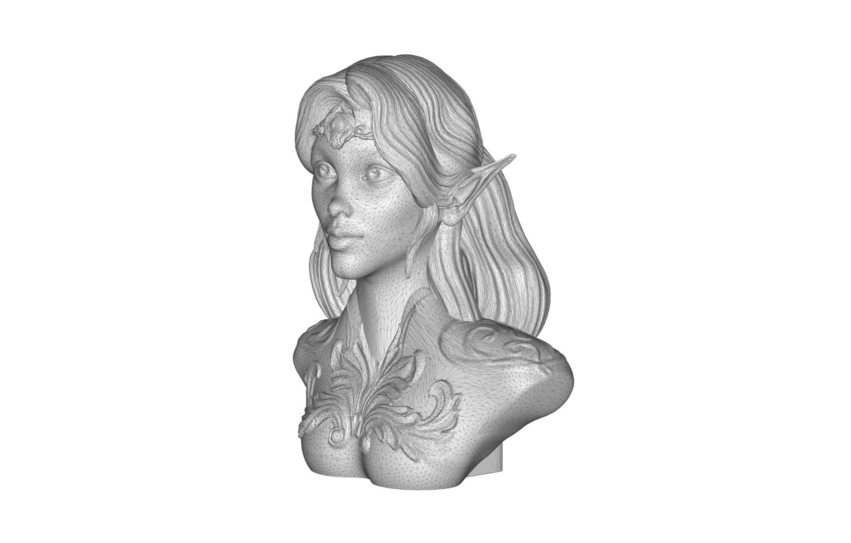 Young Elf Bust 3D Model - TurboSquid 2287927