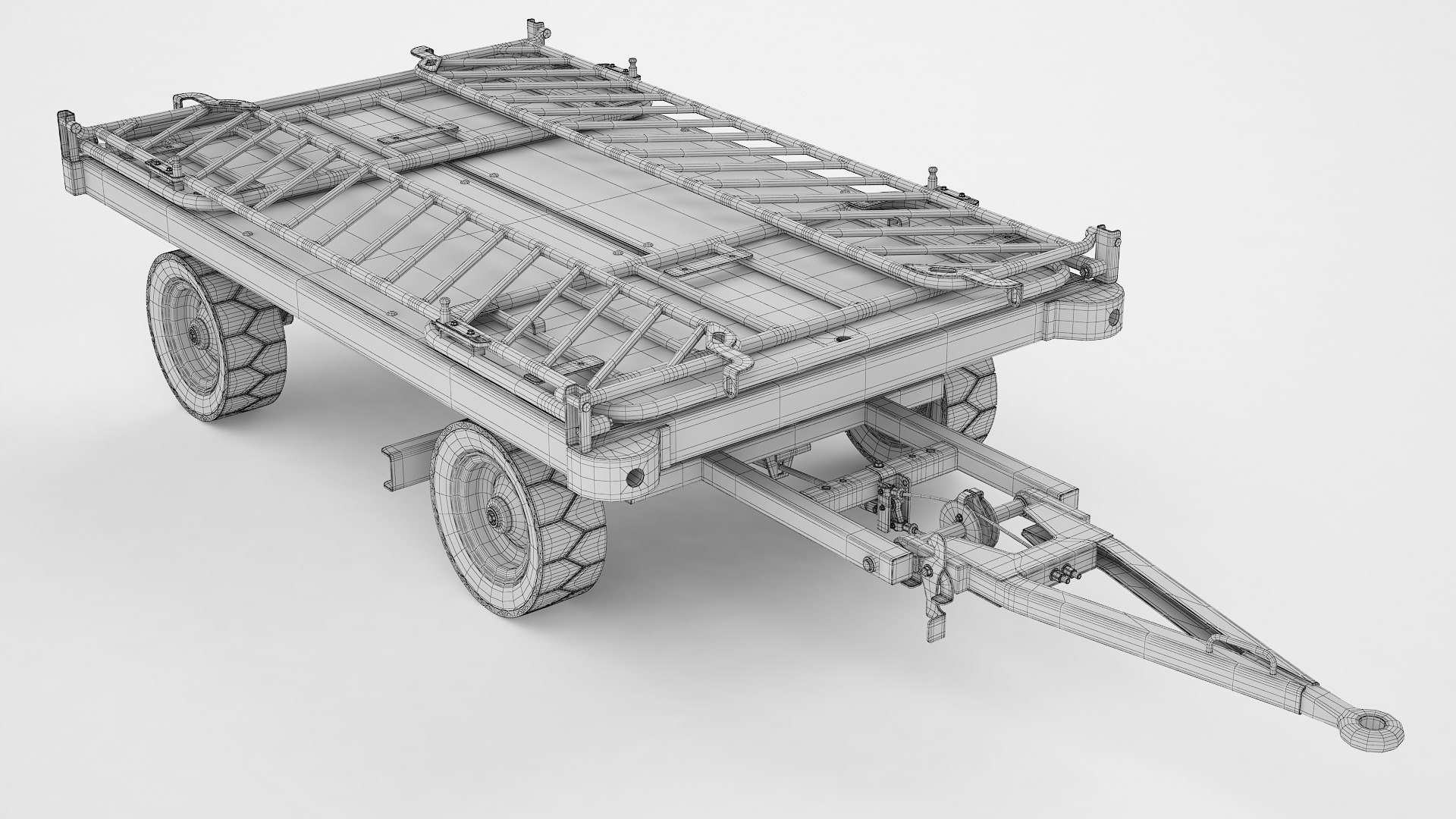 Airport Baggage Trailers 07 Model - TurboSquid 2251914