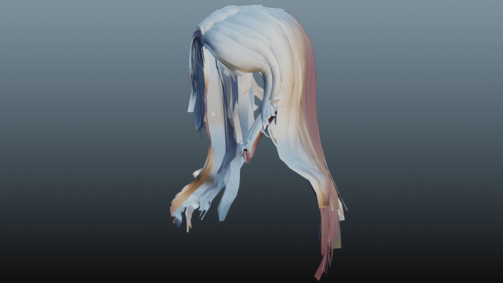 Female Hair 4 Colors 3D Model - TurboSquid 2209273
