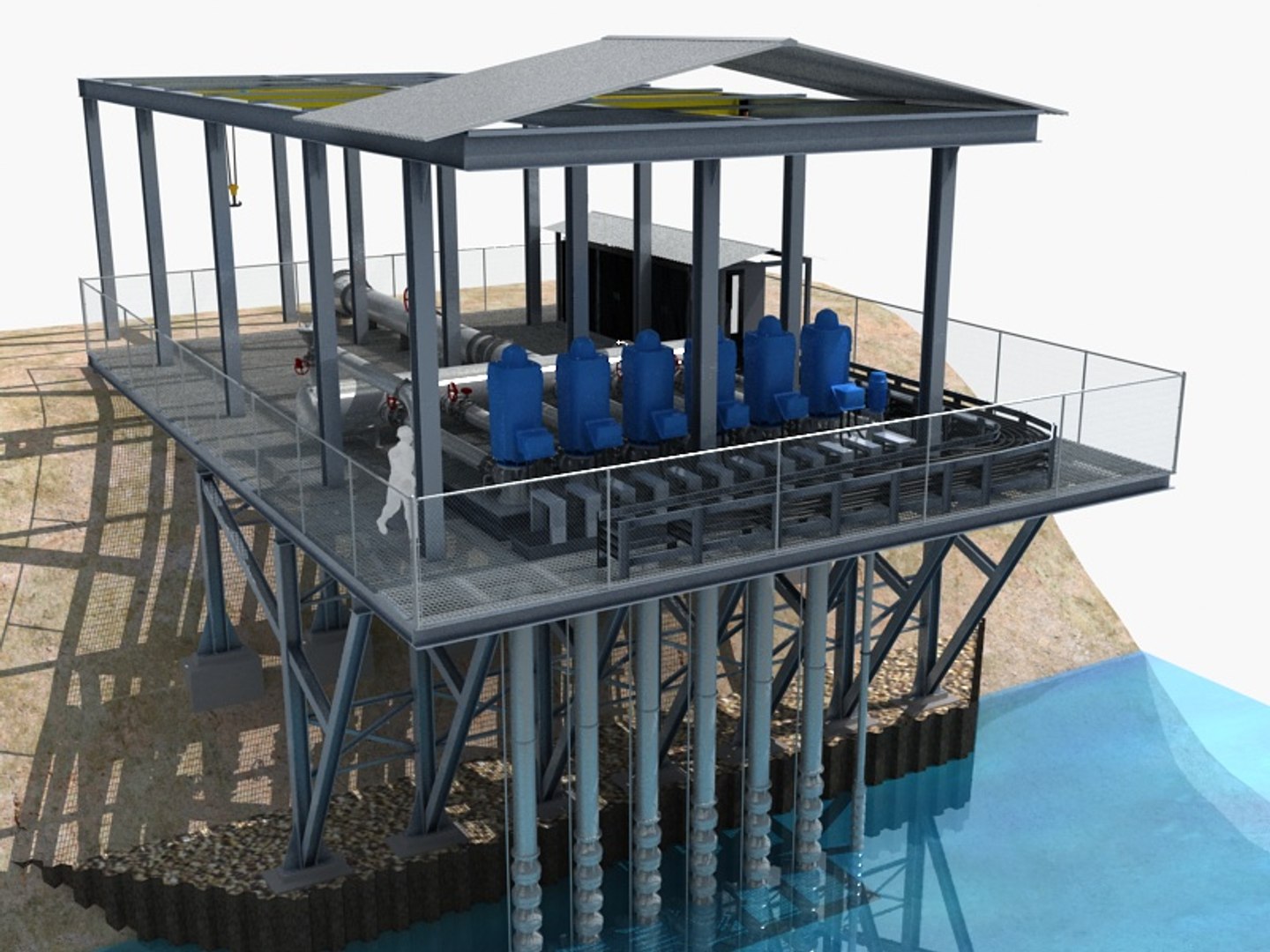 3D Agricultural Pumping Station Model - TurboSquid 1535790