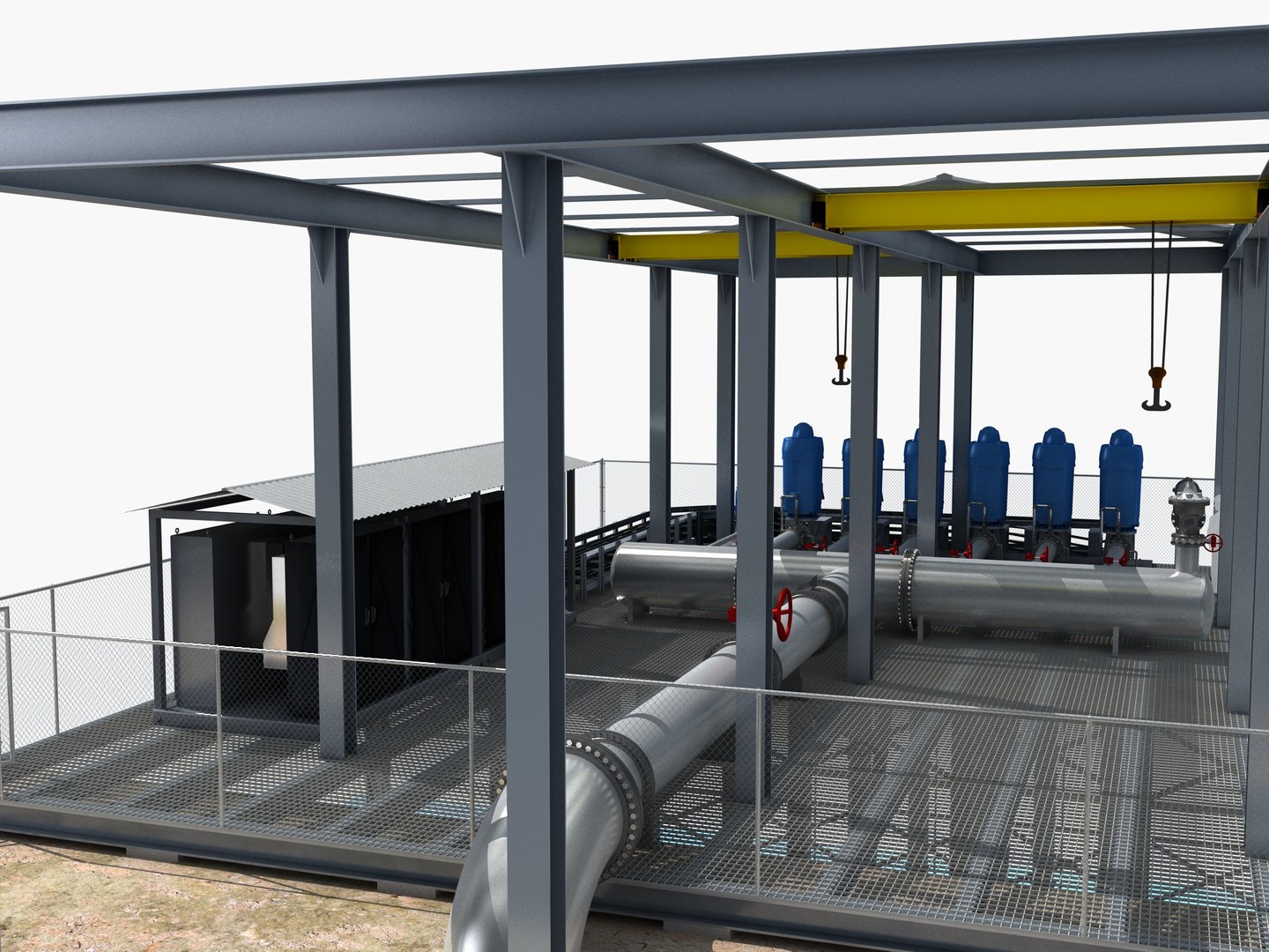 3D agricultural pumping station model - TurboSquid 1535790