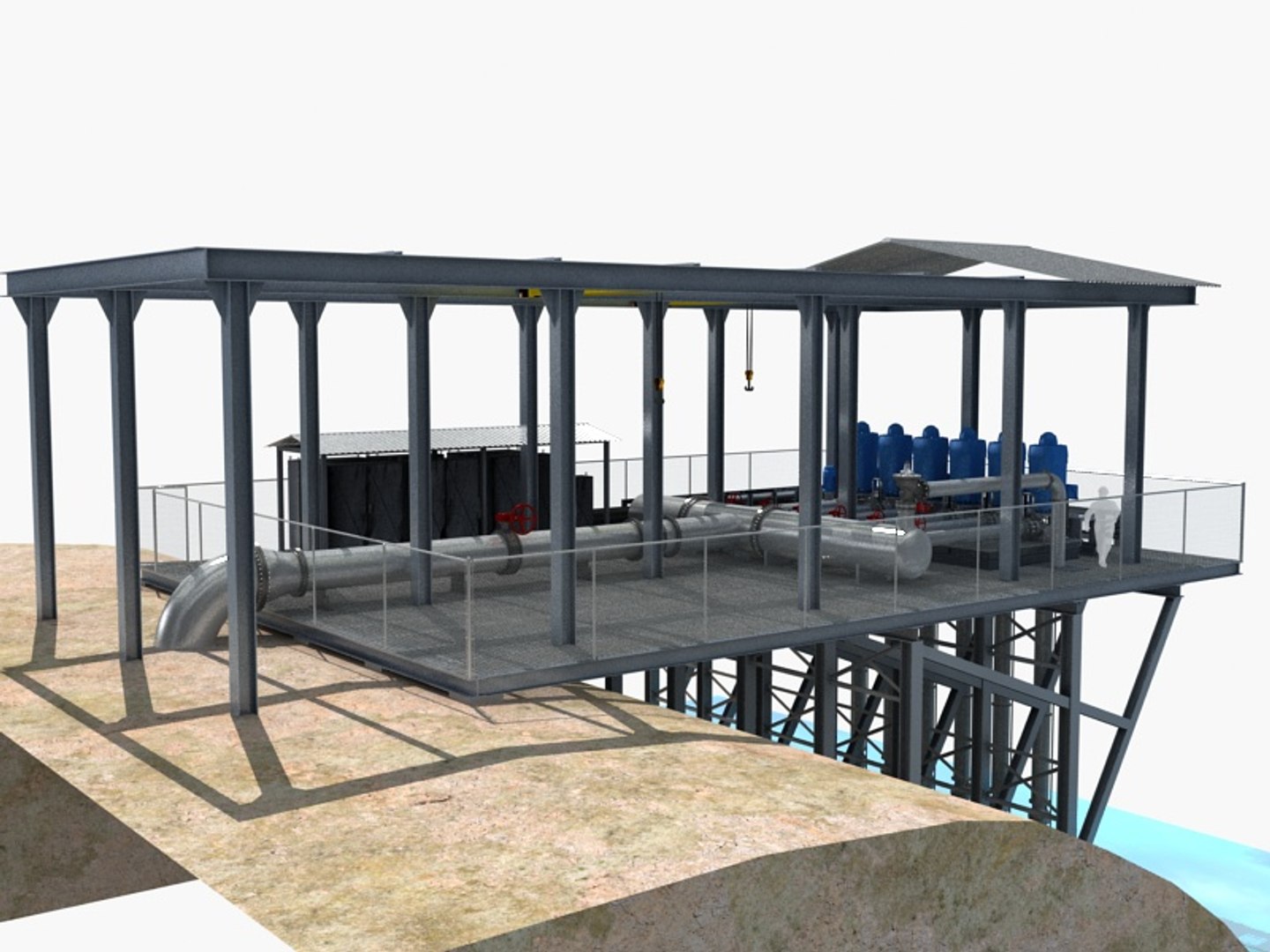 3D Agricultural Pumping Station Model - TurboSquid 1535790