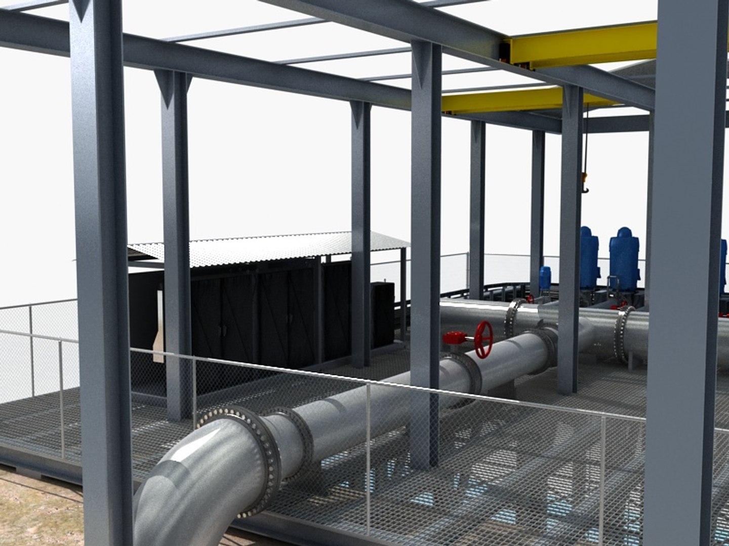 3D Agricultural Pumping Station Model - TurboSquid 1535790