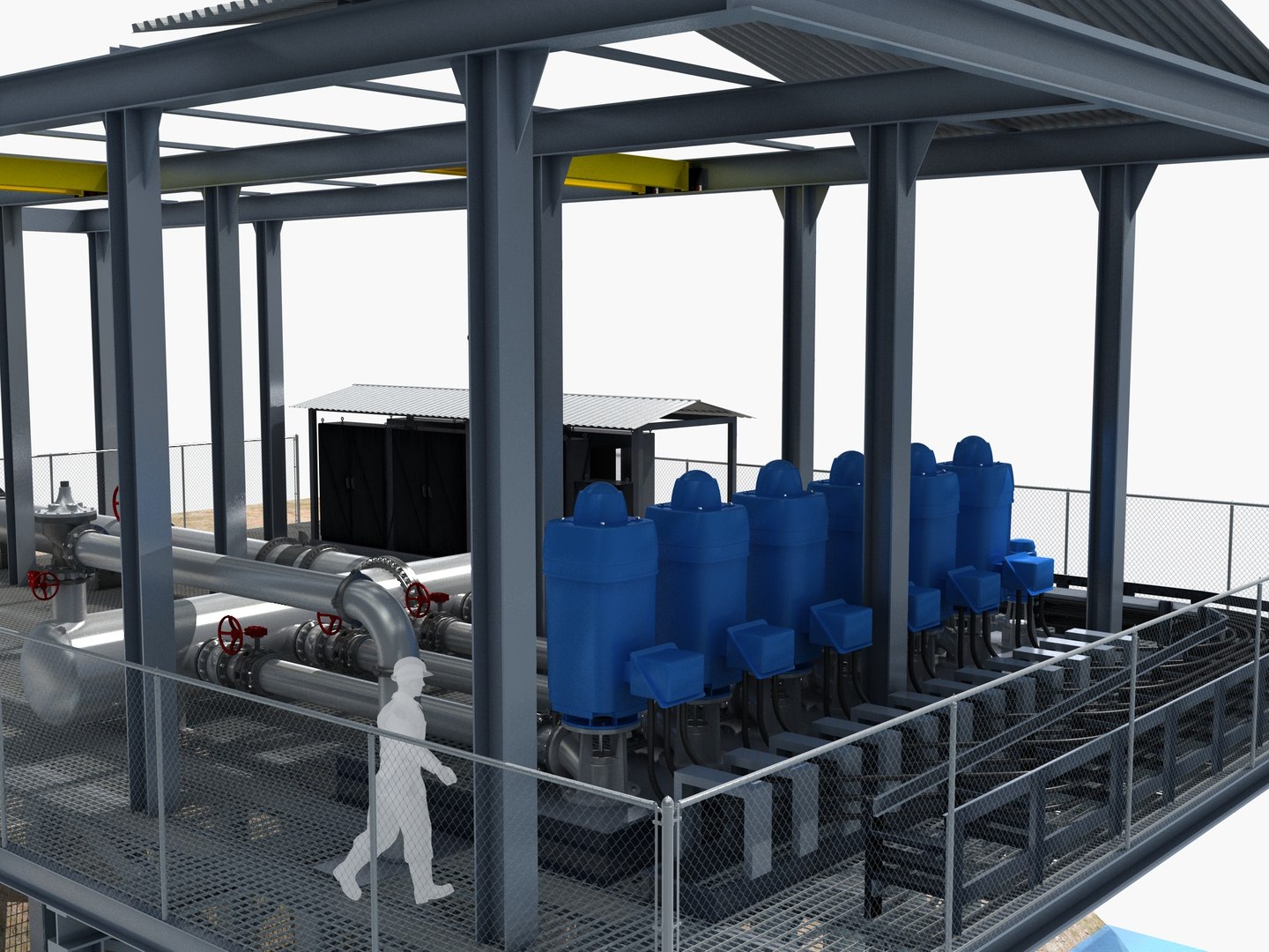 3D agricultural pumping station model - TurboSquid 1535790