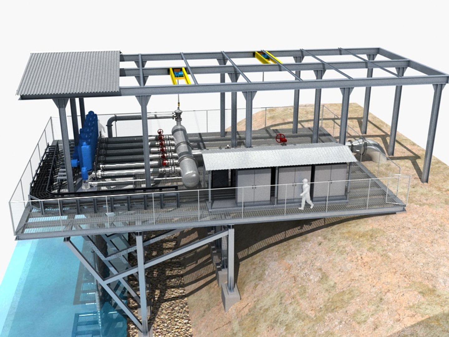 3D Agricultural Pumping Station Model - TurboSquid 1535790