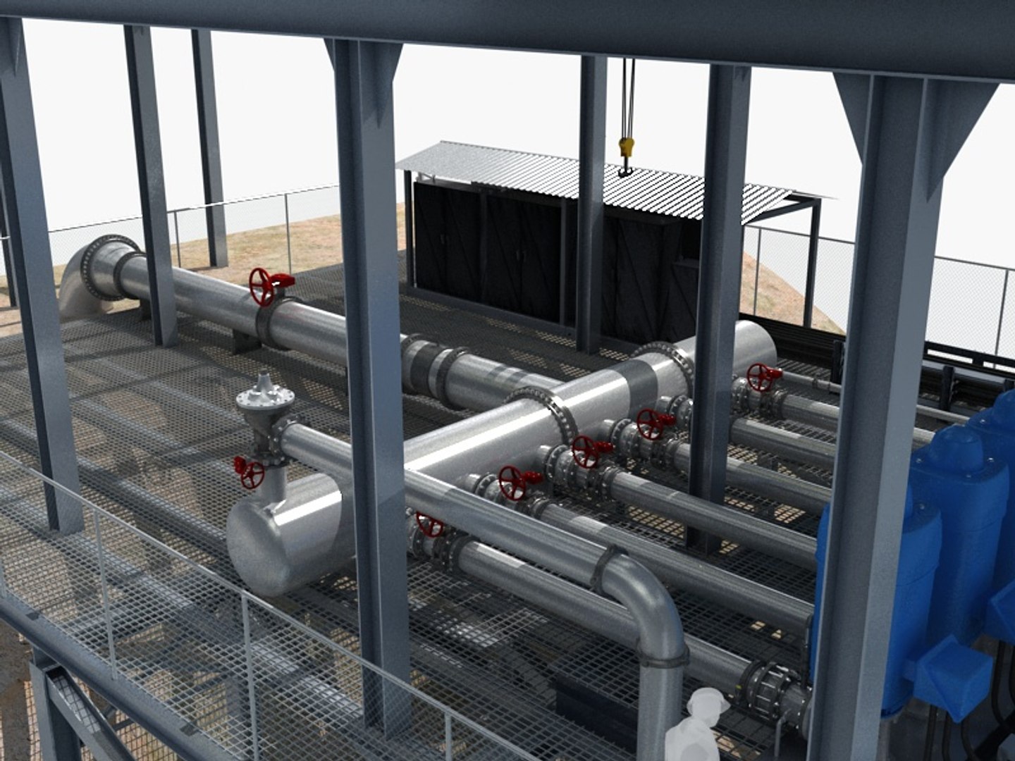 3D Agricultural Pumping Station Model - TurboSquid 1535790