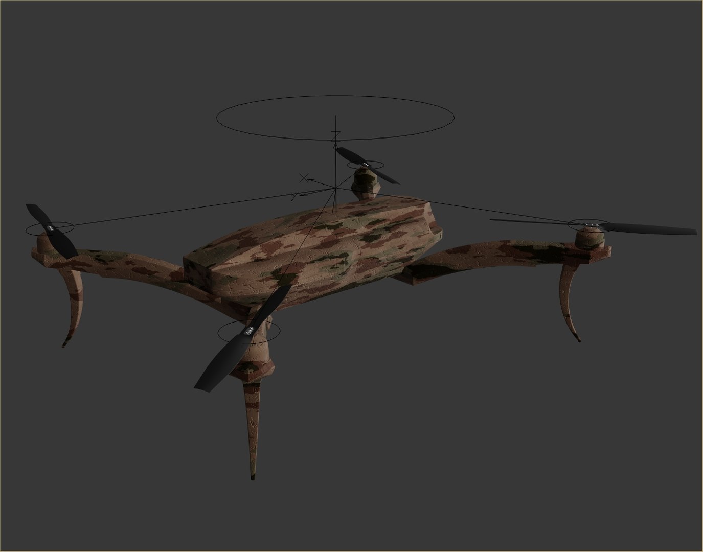 3D Quadrocopter Drone Camouflage - TurboSquid 1298751