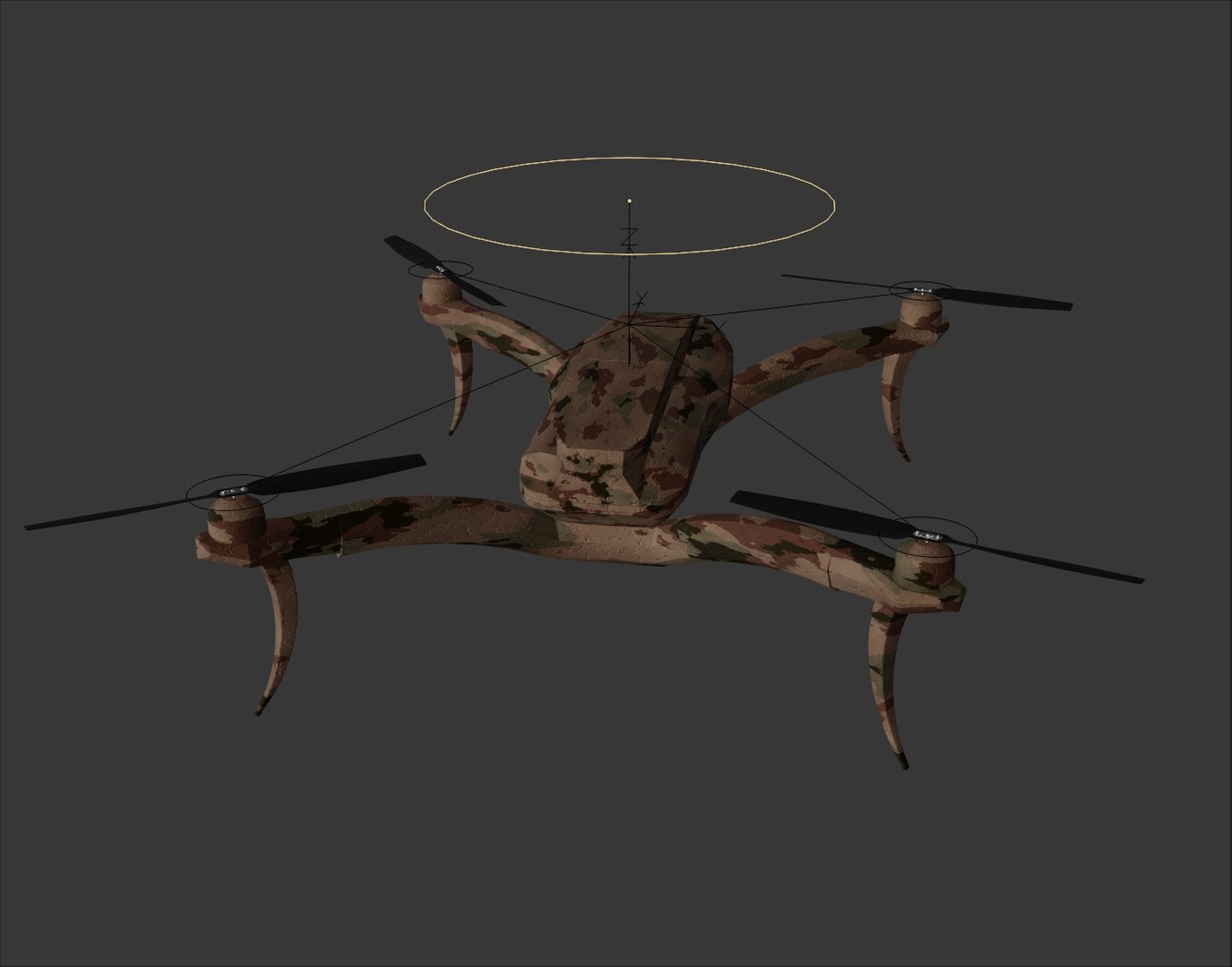 3D Quadrocopter Drone Camouflage - TurboSquid 1298751