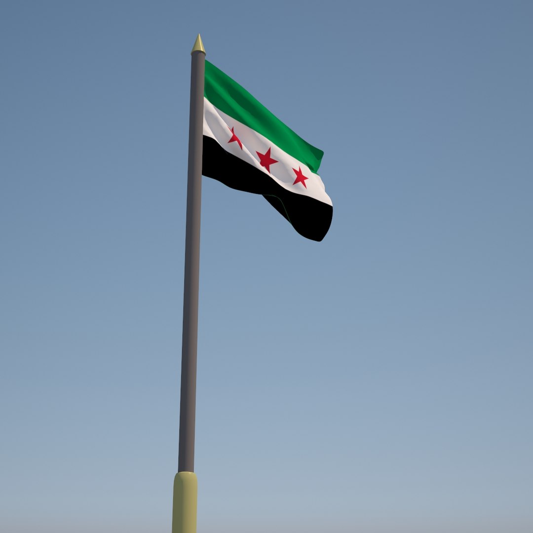 3D flag syria - animation model - TurboSquid 1190163