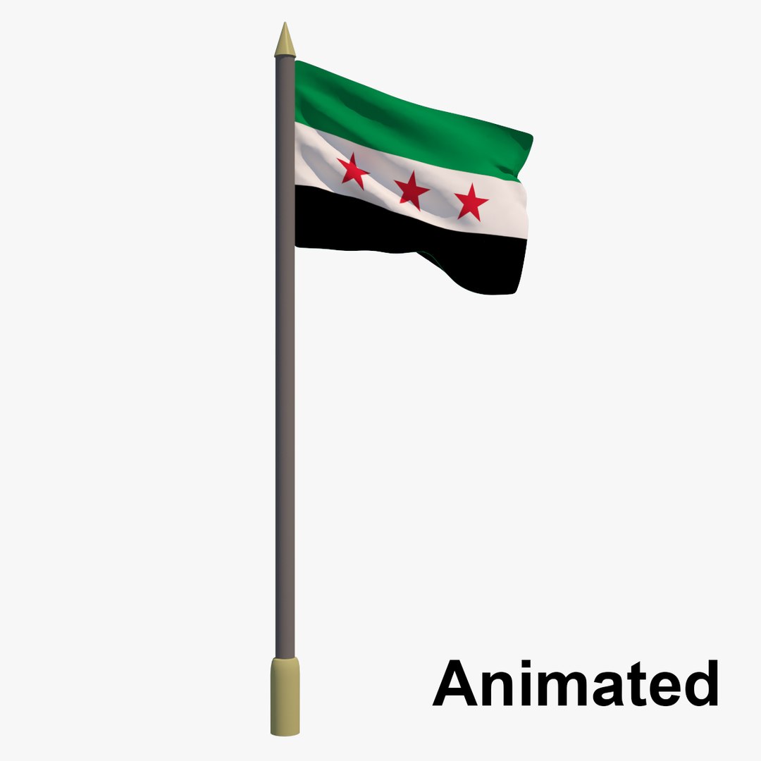 3D flag syria - animation model - TurboSquid 1190163