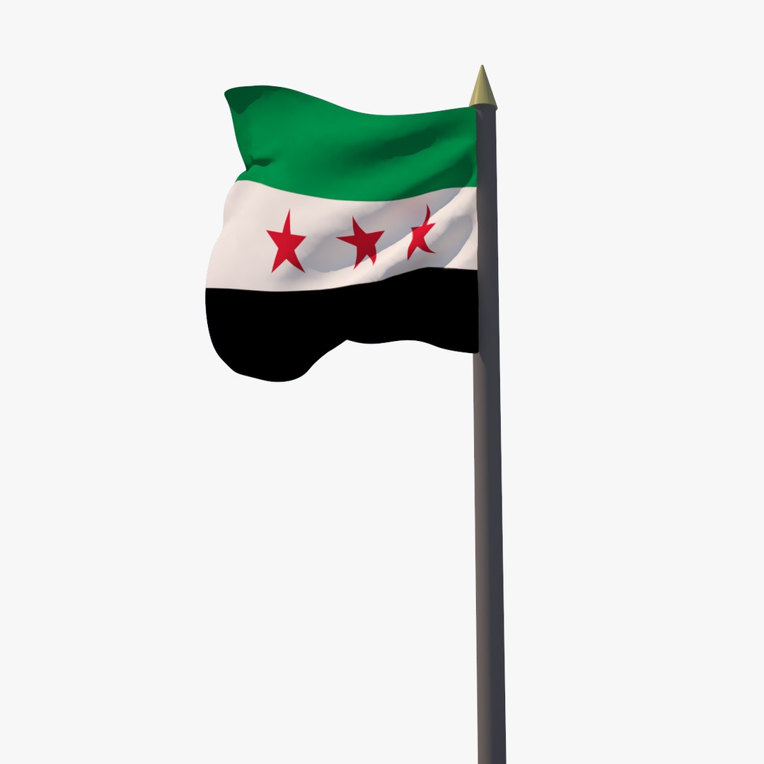 3D flag syria - animation model - TurboSquid 1190163