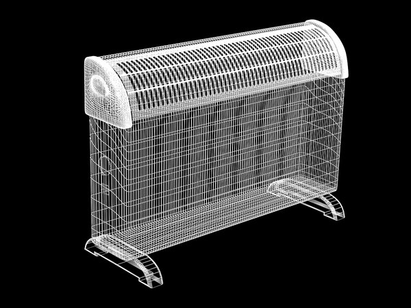 3d electric heater model