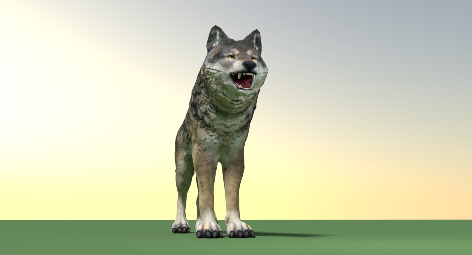 3d wolf model