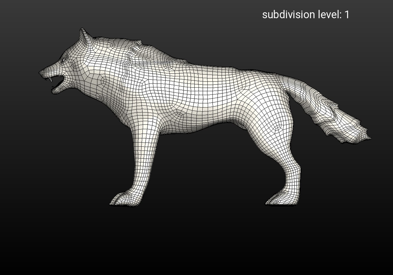 3d wolf model