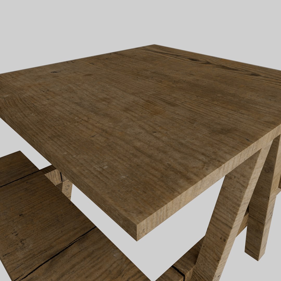 Wooden Table 3D Model - TurboSquid 2201434