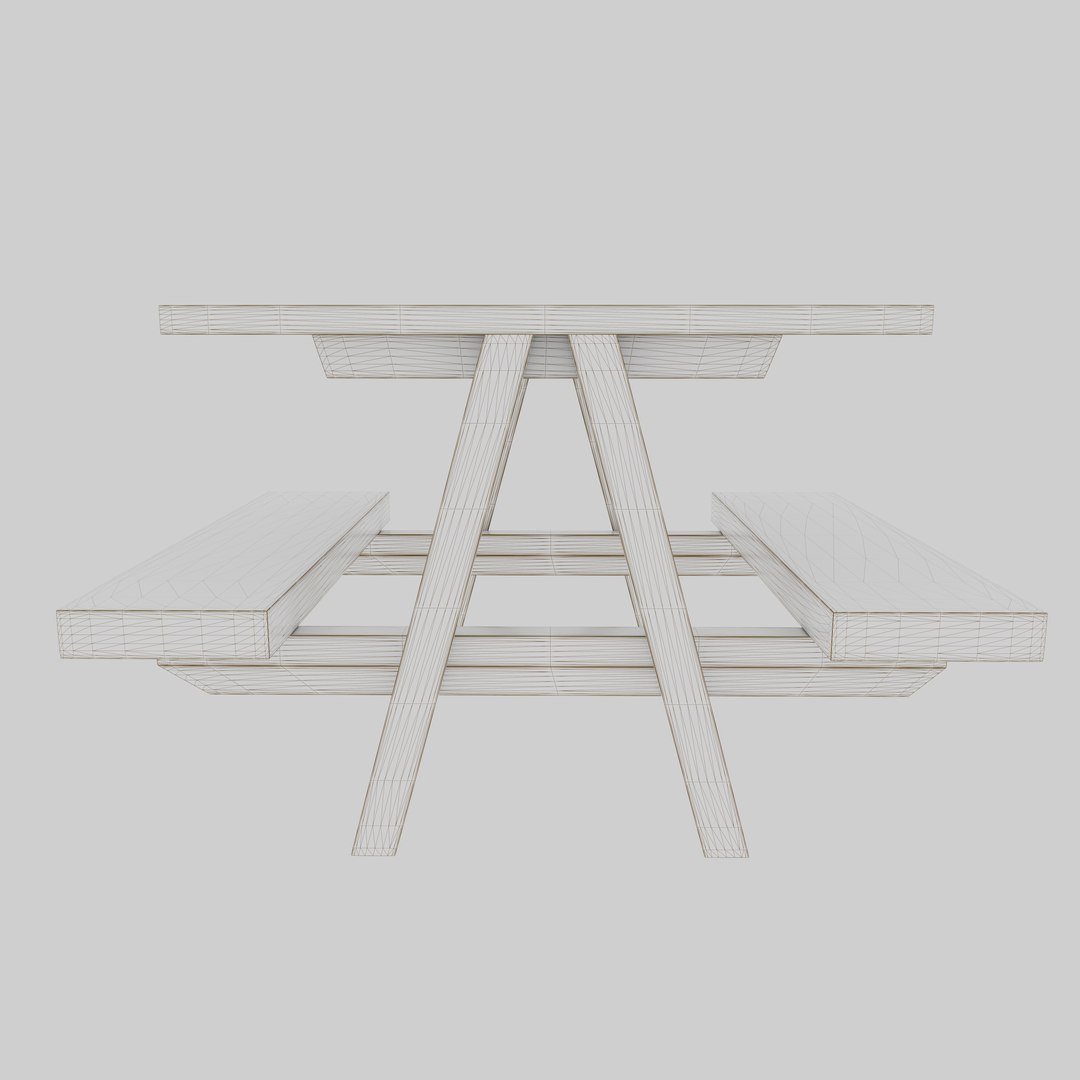 Wooden Table 3D Model - TurboSquid 2201434
