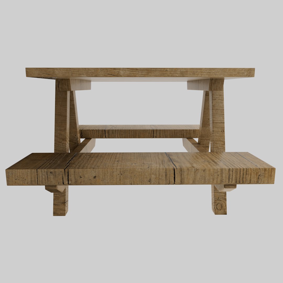 Wooden Table 3D Model - TurboSquid 2201434