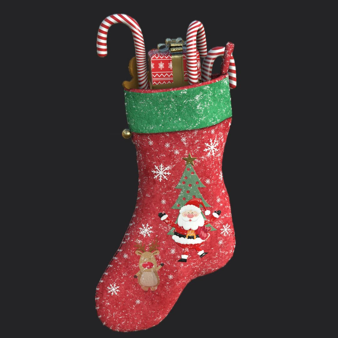 Christmas Stocking 2 Model - TurboSquid 1982626