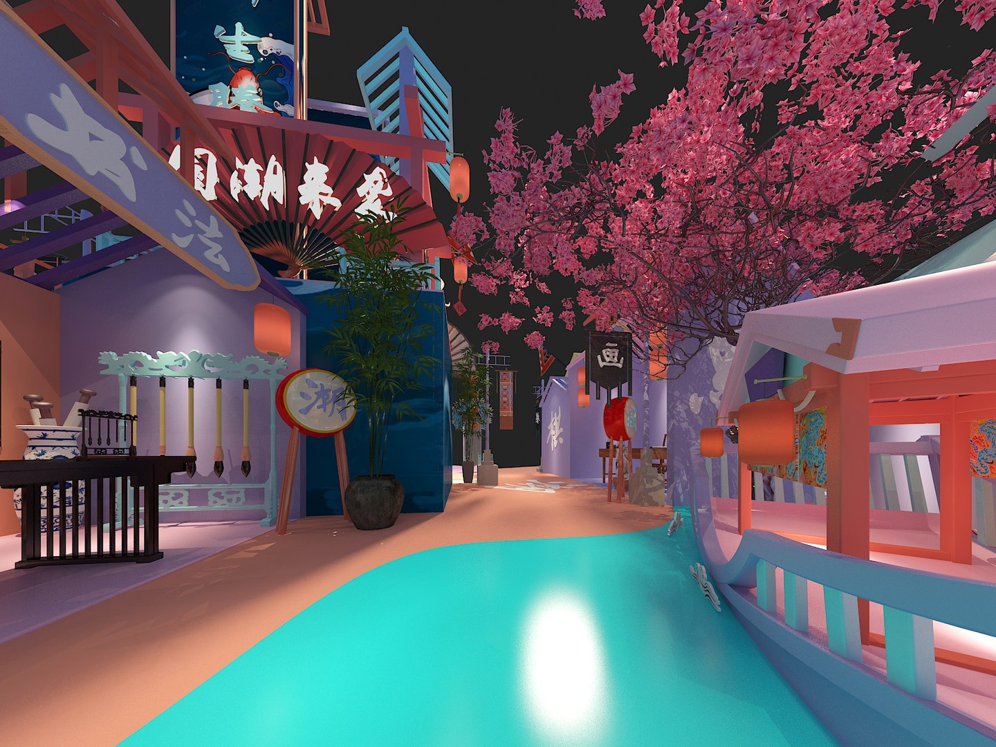 New Chinese China-Chic Art Installation Festival New Year Exhibition ...