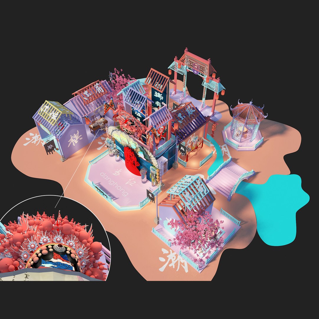 New Chinese China-Chic Art Installation Festival New Year Exhibition ...