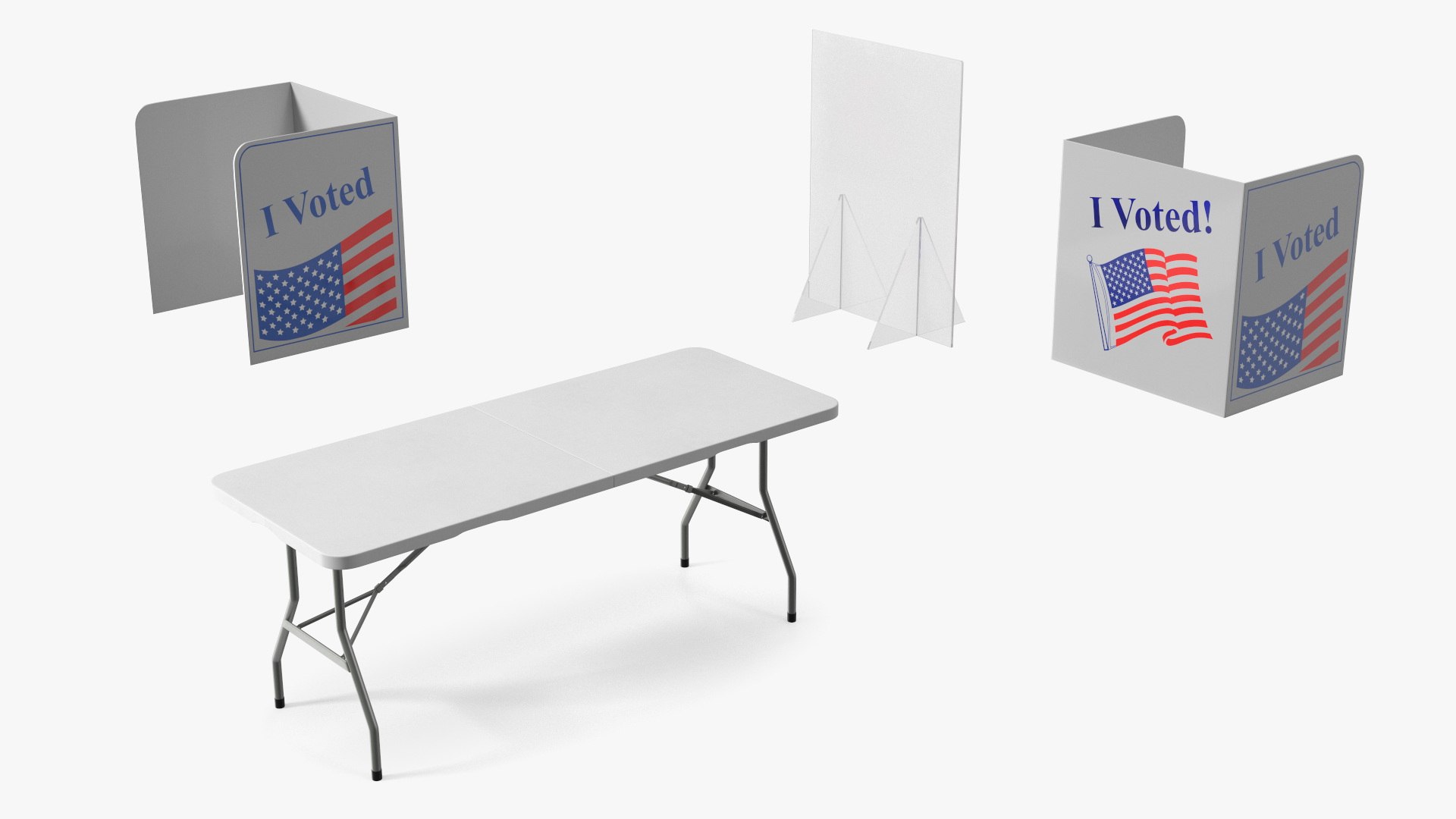 3D Voting Table With Partition Model - TurboSquid 2306893