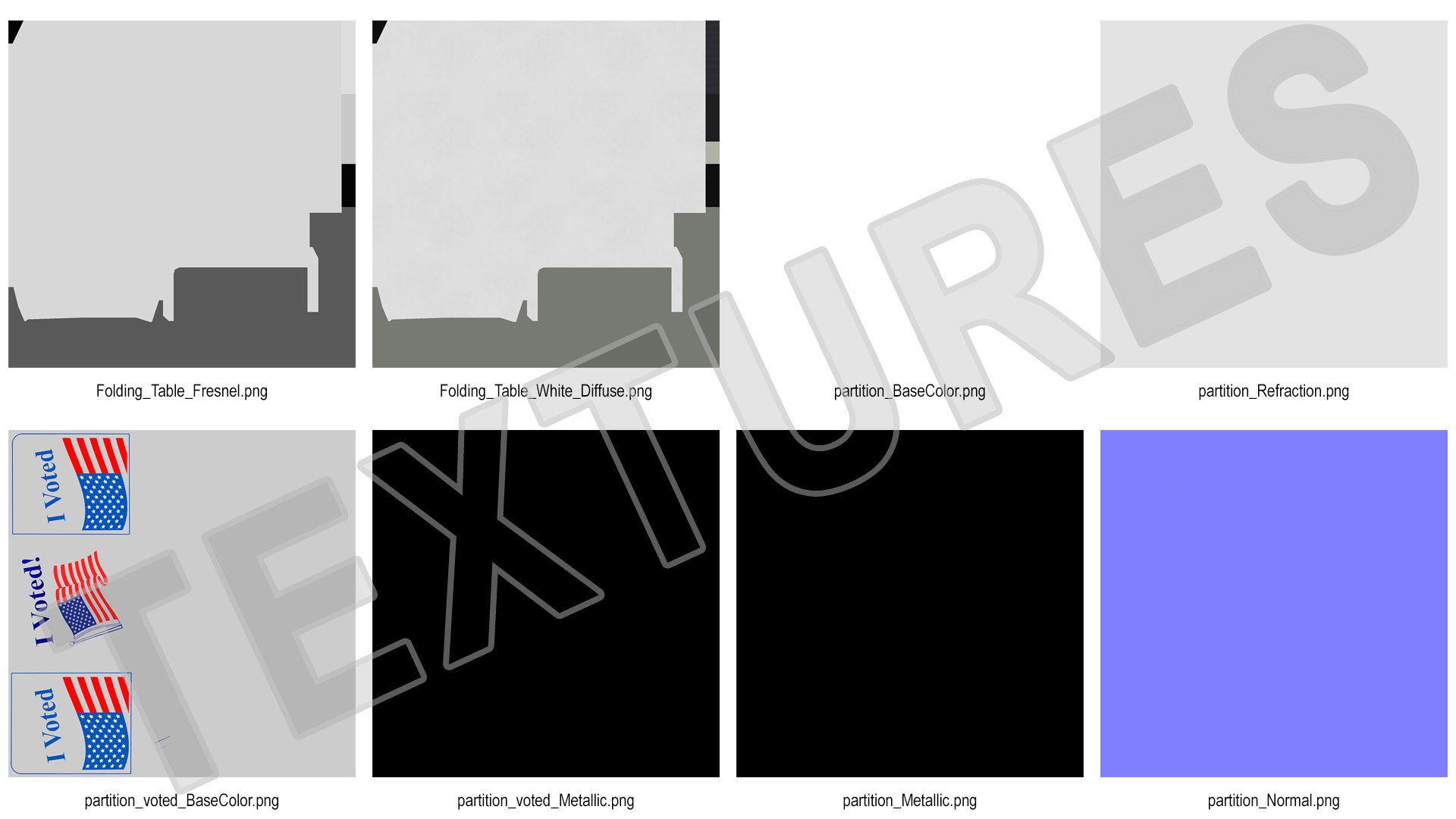 3D Voting Table With Partition Model - TurboSquid 2306893