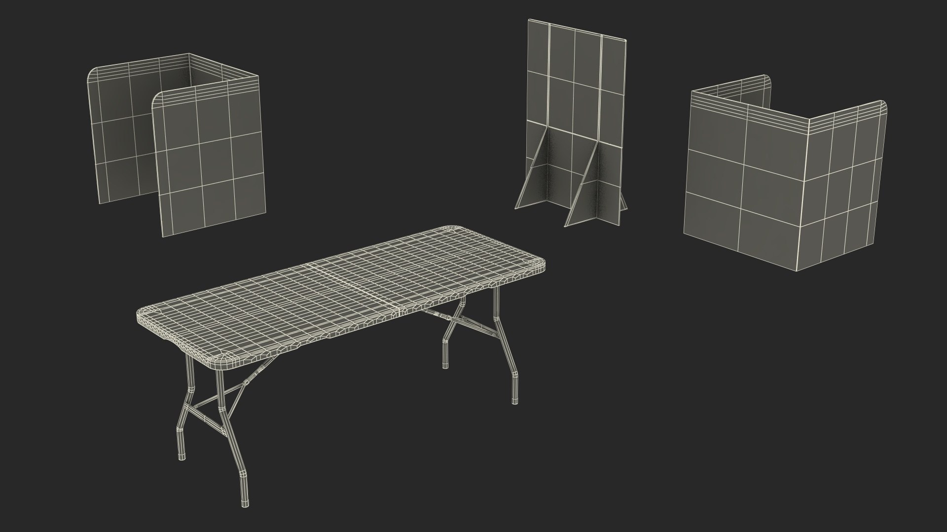 3D Voting Table With Partition Model - TurboSquid 2306893