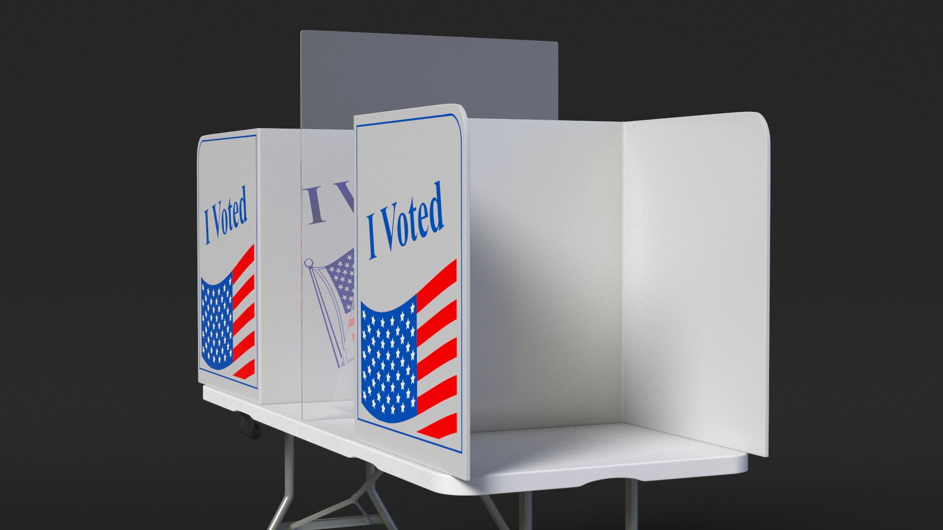 3D Voting Table With Partition Model - TurboSquid 2306893