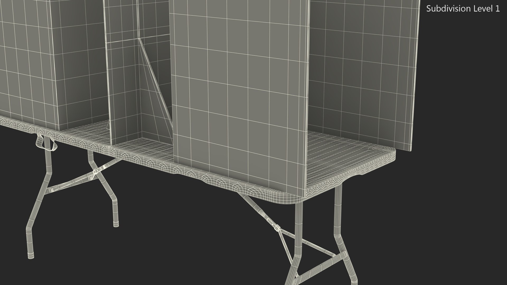 3D Voting Table With Partition Model - TurboSquid 2306893