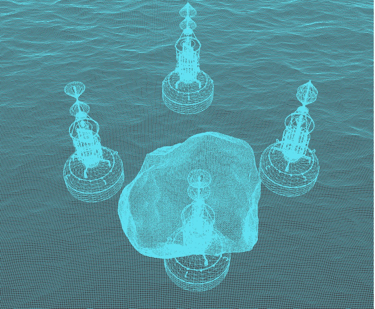 3D Lightwave Cardinal Markers Model - TurboSquid 1310467