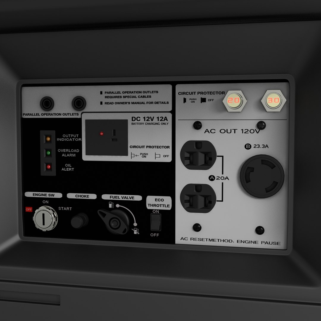 3d Honda Portable Generator Model