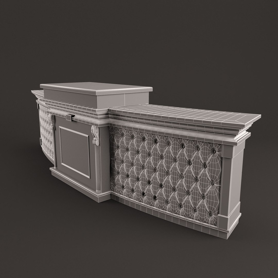 3d Max Reception Desk