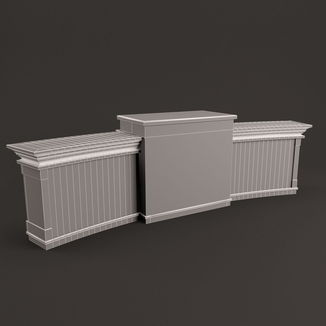 3d Max Reception Desk
