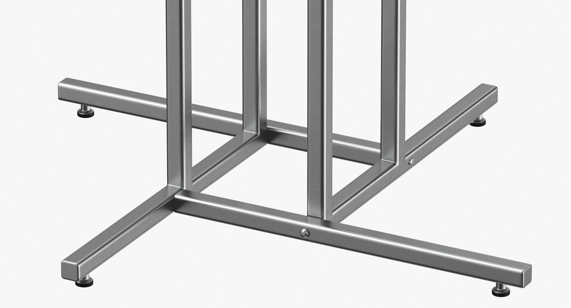 Clothing 4 Way Rack 02 Metal Black And White 3D Model - TurboSquid 1965920