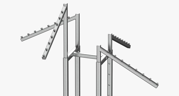 Clothing 4 Way Rack 02 Metal Black and White 3D model - TurboSquid 1965920