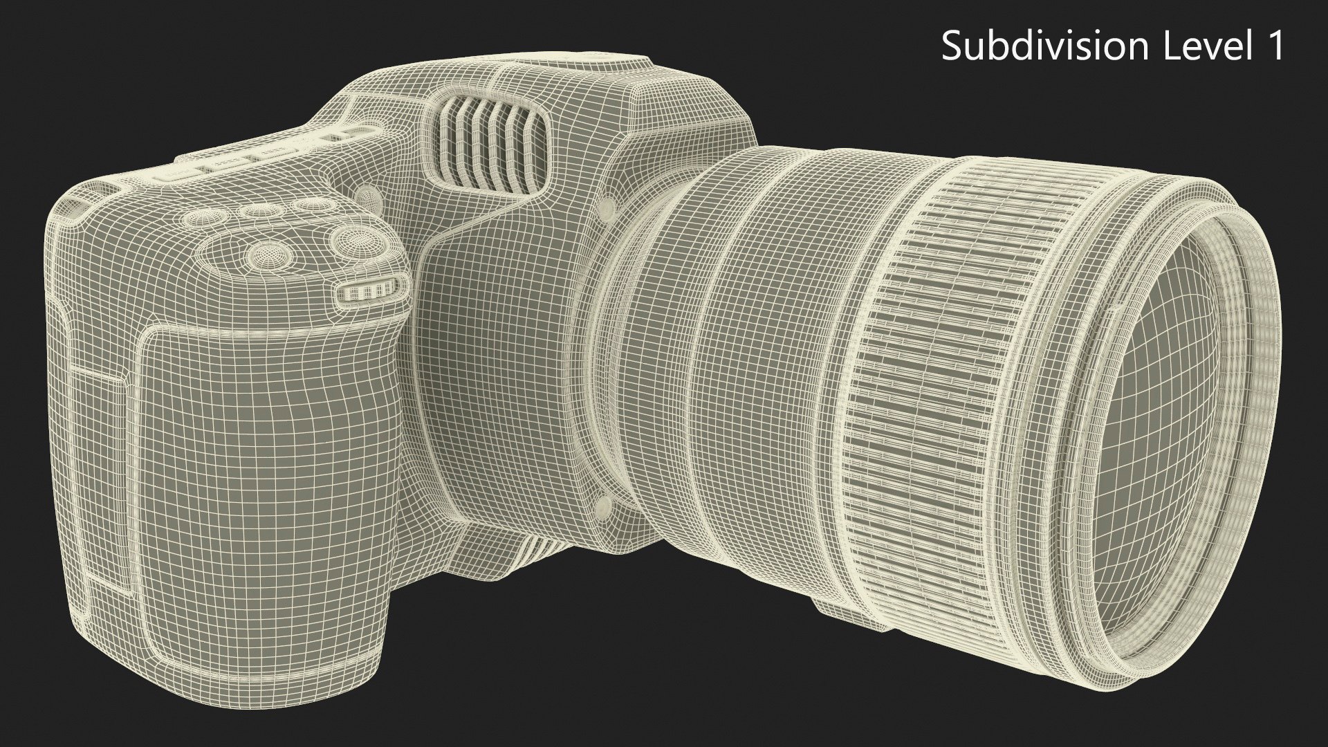 Modern Professional Camera Light On With Lens Model - TurboSquid 2276462