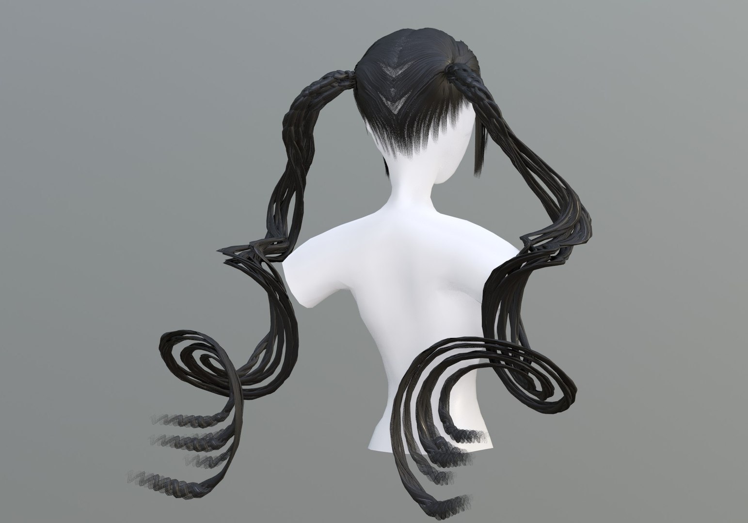 3D Female Swirled Hair - TurboSquid 1944493
