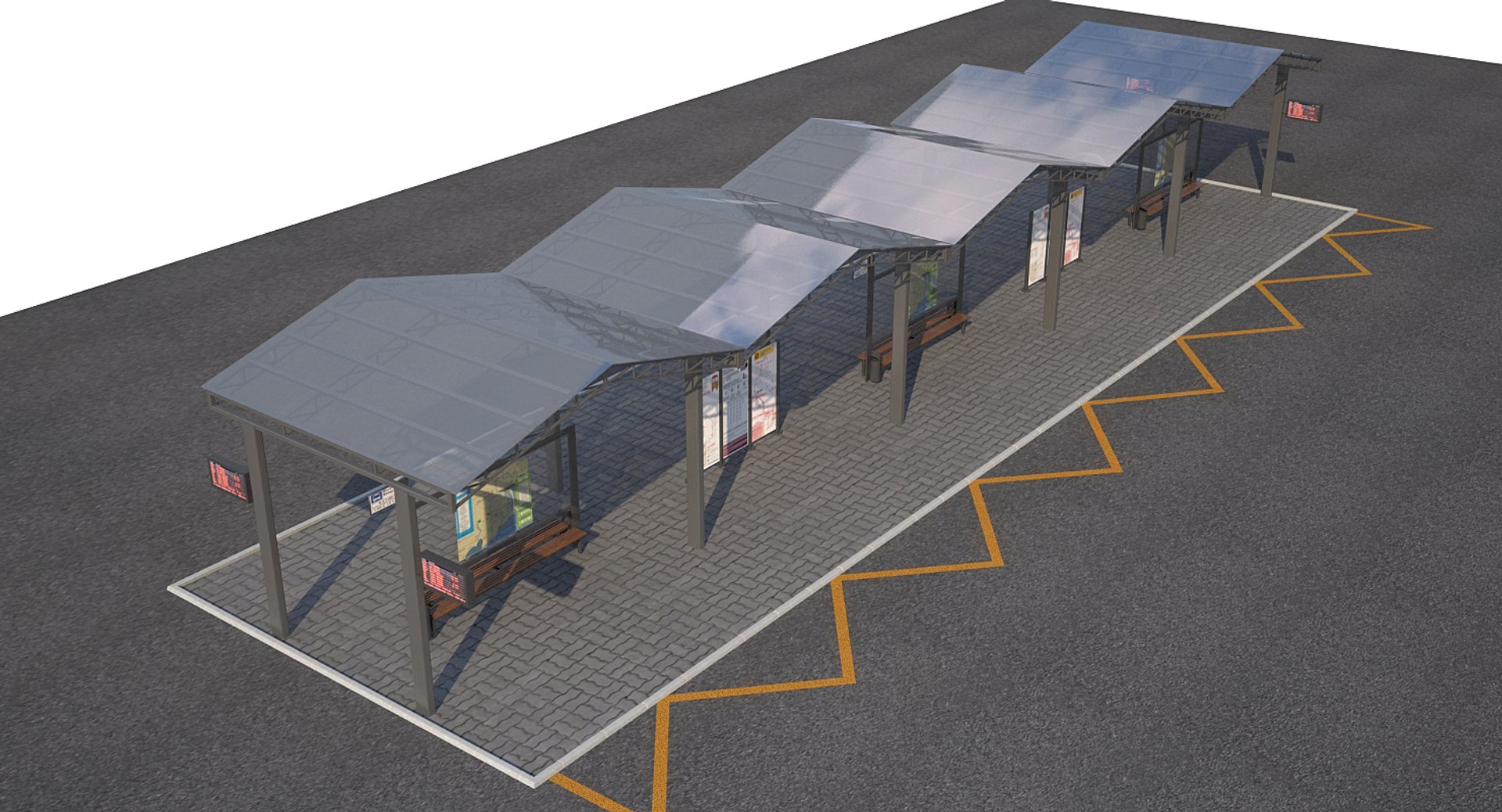 3d Model Of Bus Stop