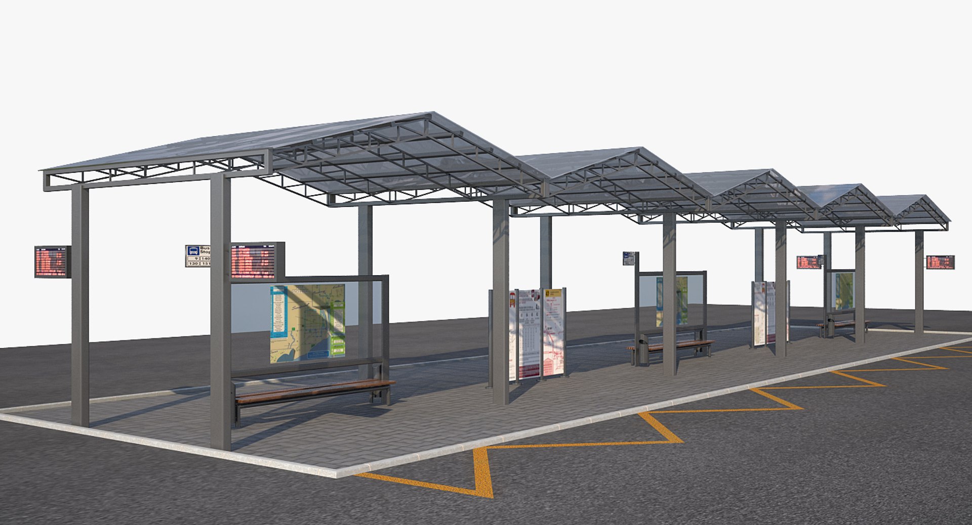 3d Model Of Bus Stop