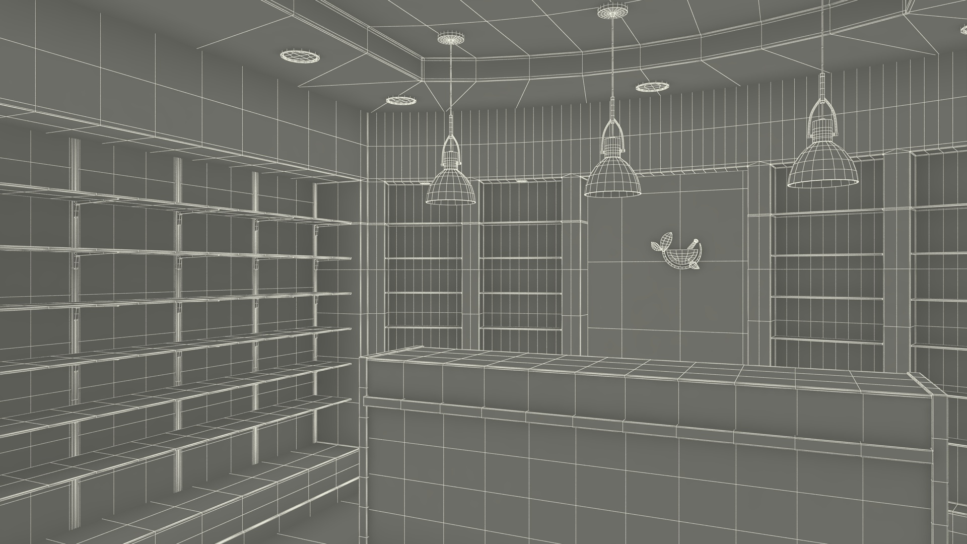 Drug Store Interior Green Model - TurboSquid 2195787