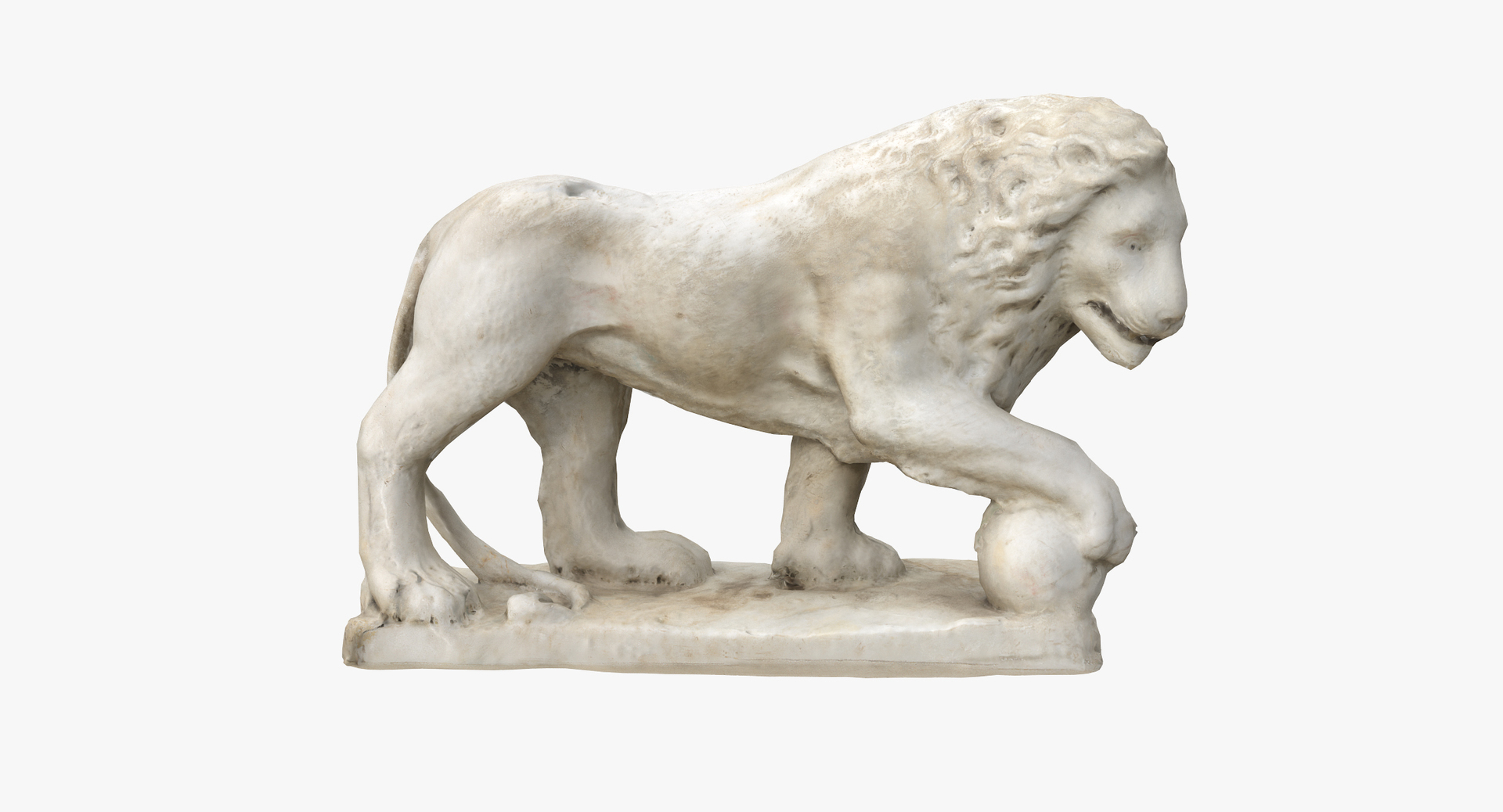 White lion statue 3D - TurboSquid 1265385
